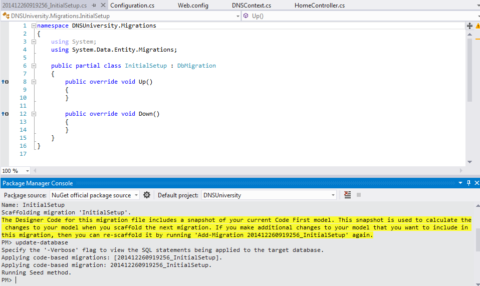 DileepAshok's Blog: MVC And EntityFramework Code First, Code Migration ...