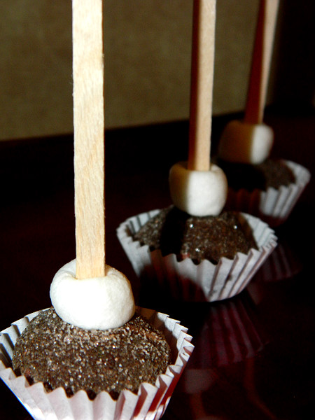 Hot Chocolate on a Stick - Fudge Balls