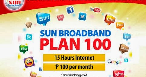 Sun Broadband Plan lowered to 100 pesos monthly charge