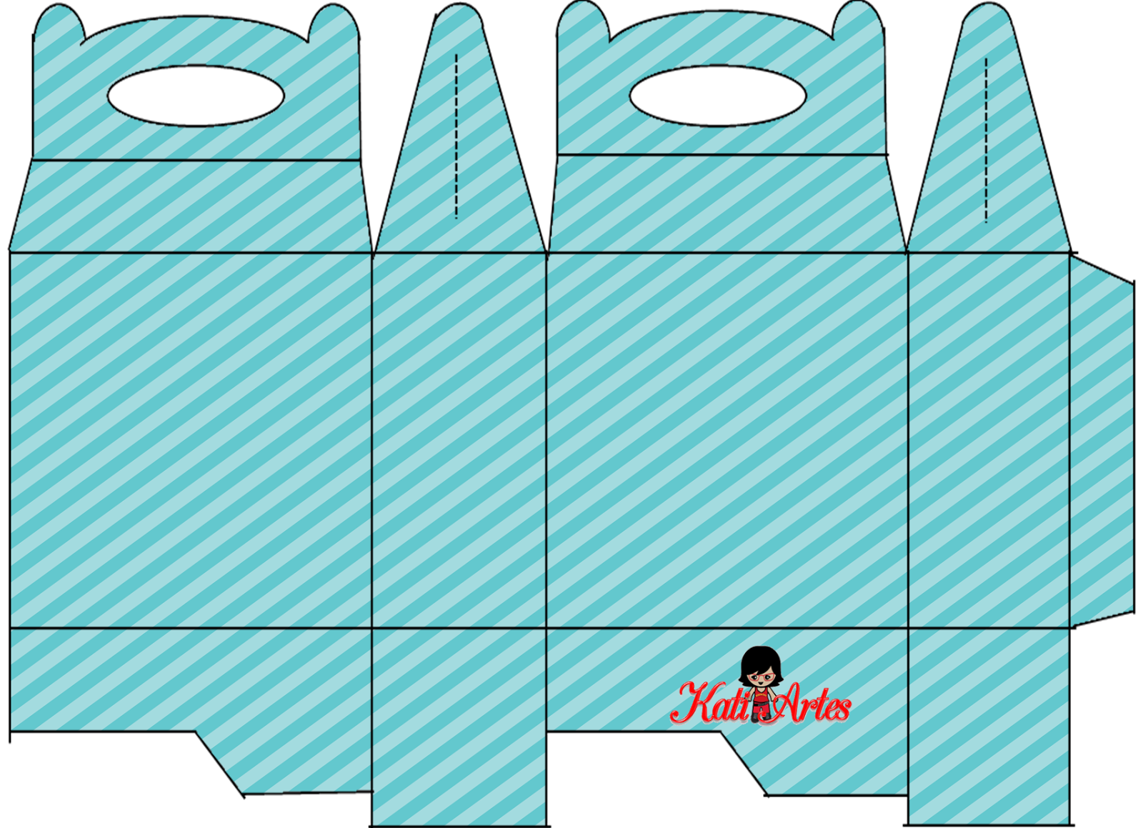 Diagonal 2 Colors Stripes: Free Printable Lunch Box. - Oh My Fiesta! in ...