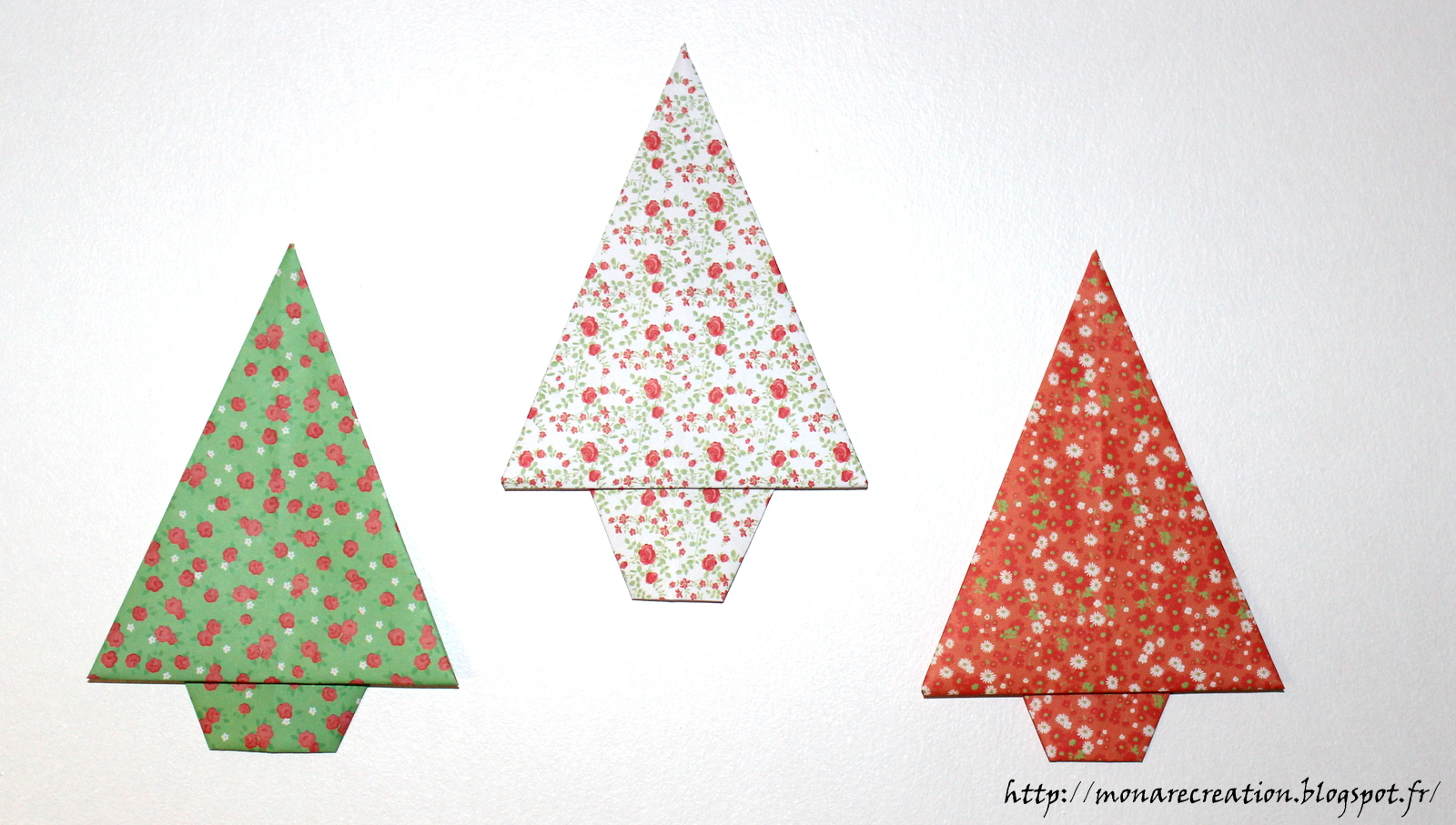 Mon atelier récréation: Sapin de Noël en origami