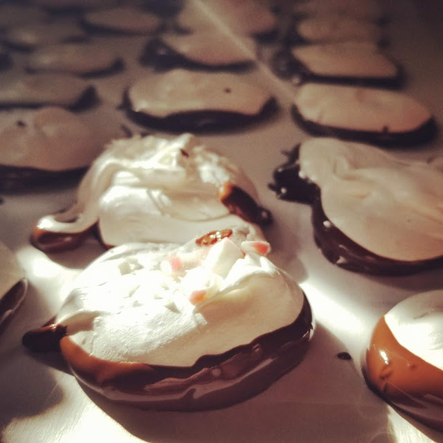 FeauxCajun.Com: Chocolate Dipped Peppermint Divinity