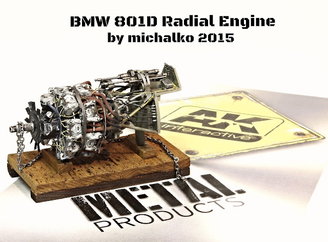 Istvan Michalko's scale models: Luftwaffe BMW 801D radial engine (WWII ...