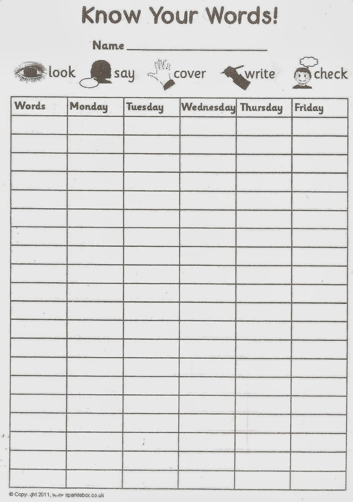 FIRST GRADE ANDERSEN. : KNOW YOUR WORDS. Vocabulary of the unit