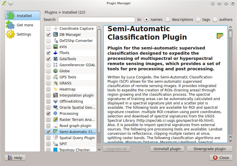 From GIS to Remote Sensing: Semi-Automatic Classification Plugin v.4.0 ...