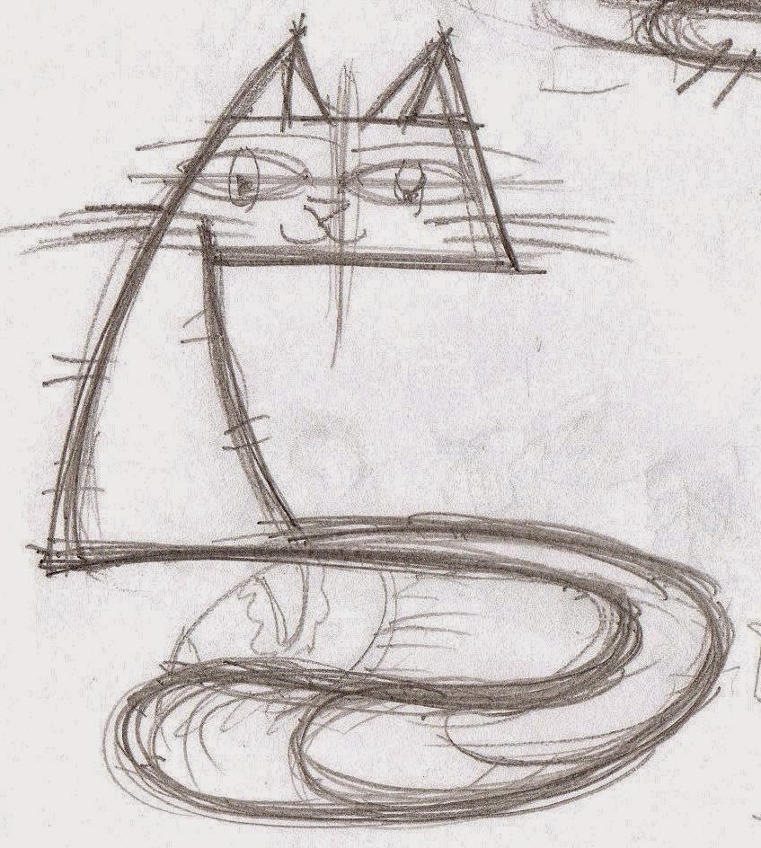 CAT ART - GATA DE COSTAS MESCLADA - ZAMBA