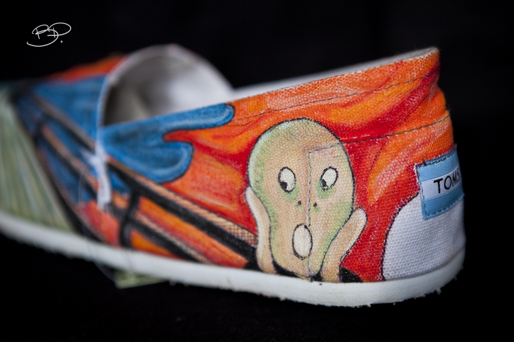 Benjamin Paras: 'The Scream' Inspired Custom Toms Shoes