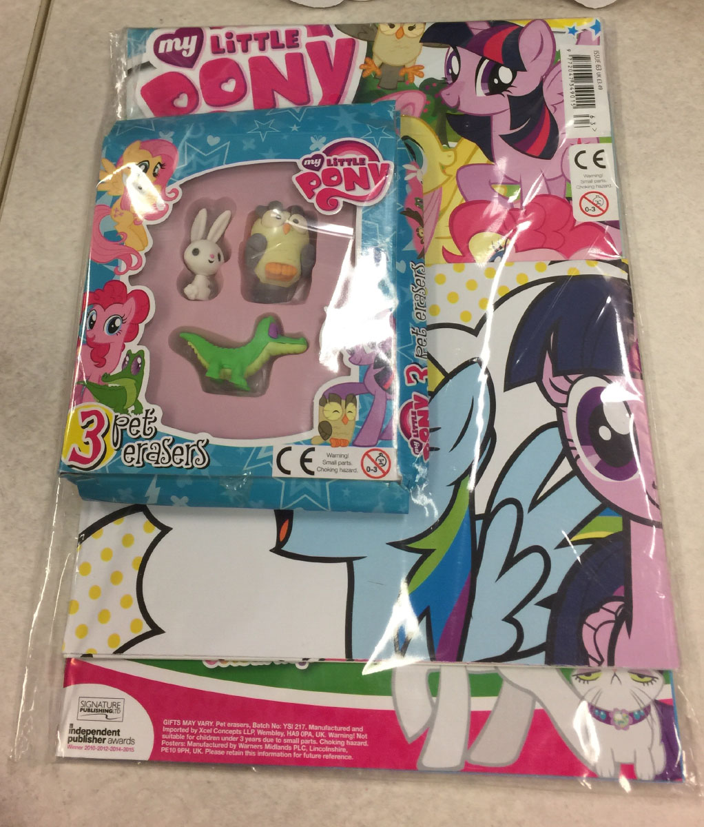 New UK MLP Magazine Bundled With Pet Erasers | MLP Merch