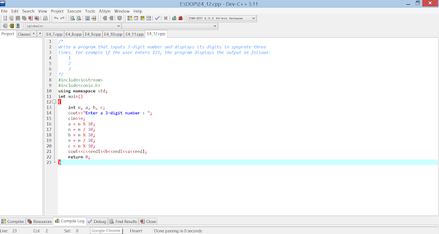 12 Program That Inputs 3 Digit Number And Displays Its Digits In