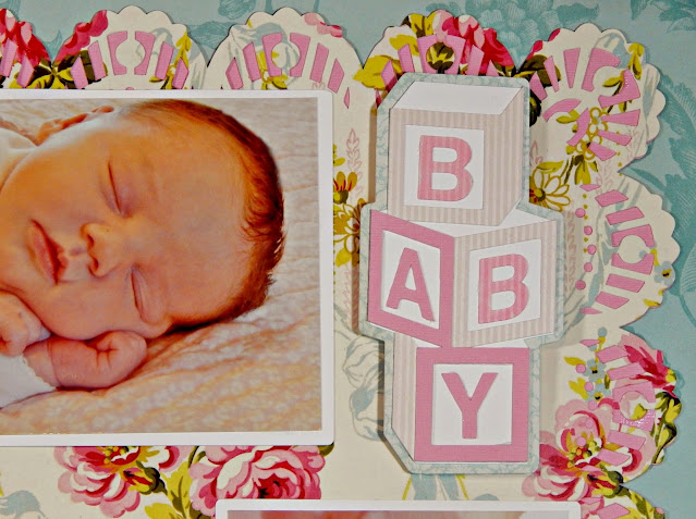 Baby Girl Layout ~ Busy with the Cricky