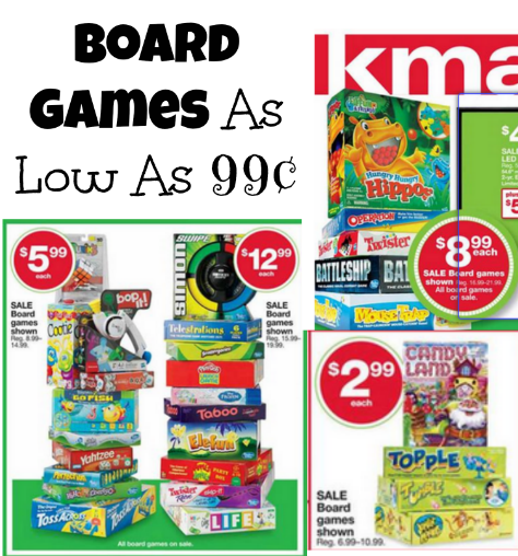 My Military Mommy: Kmart: Board Games As Low As 99¢ on Thanksgiving Day