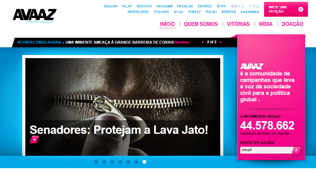 As críticas e polêmicas do site de ciberativismo Avaaz.org - Blog ...