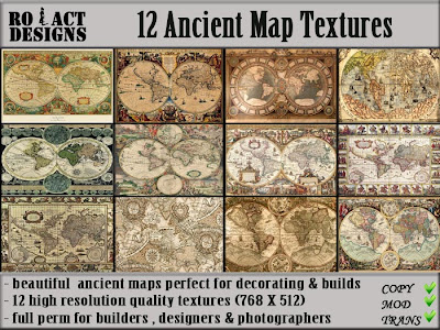 Ro!Act Designs: Ro!Act Designs 12 Ancient Map Textures