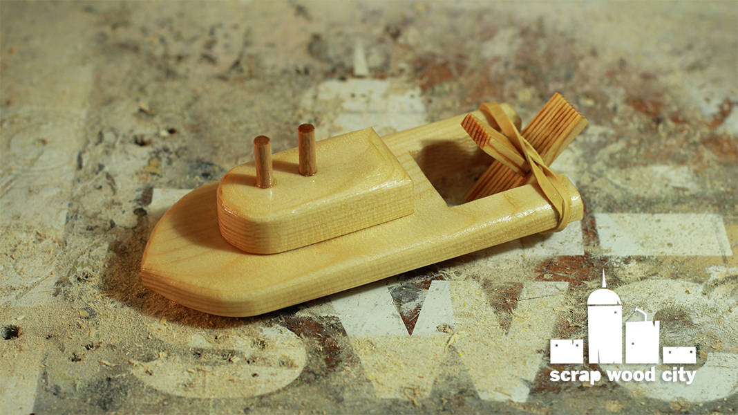 scrap wood city: How to make a wooden toy boat