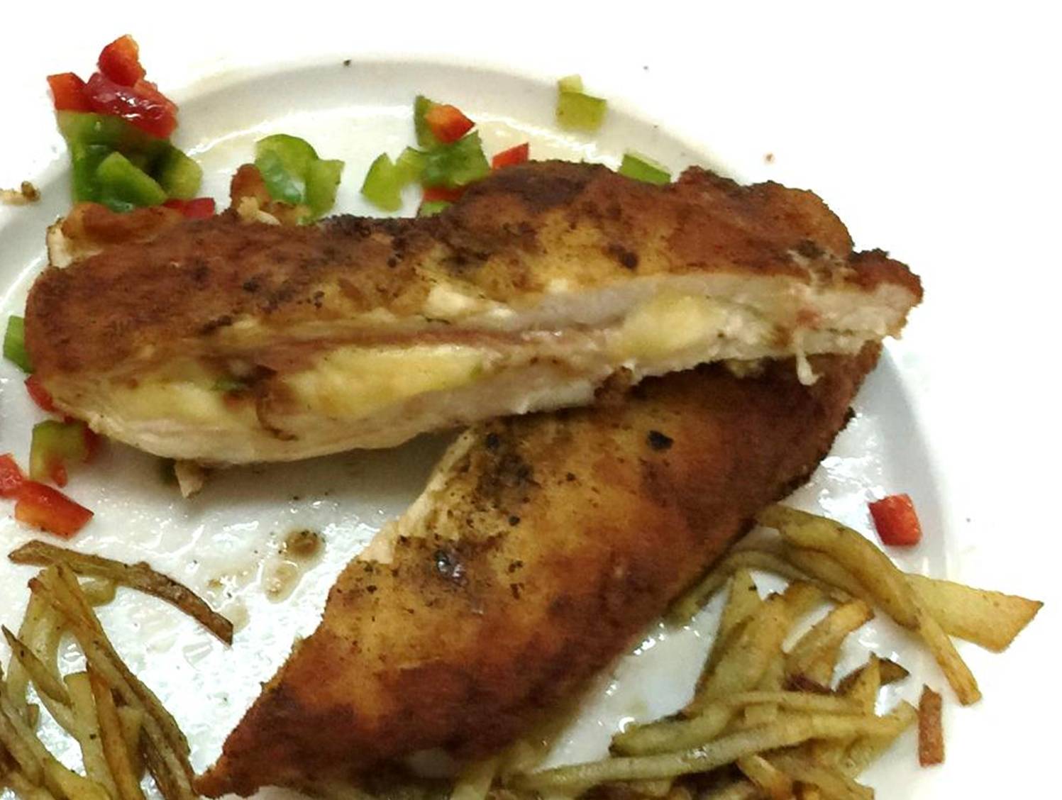 Curso Cocina U.P. Jaén: FILETES DE POLLO RELLENOS DE JAMÓN Y QUESO