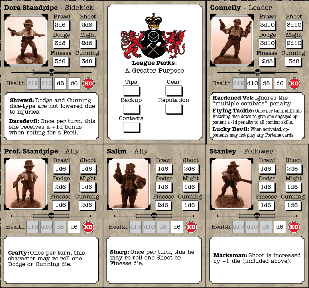 Baron's Blog: Pulp Alley Leagues: Rosters