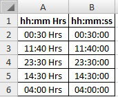 Excel VBA Tips: CHANGE TIME FORMAT FROM "HH:MM Hrs" TO "HH:MM:SS"