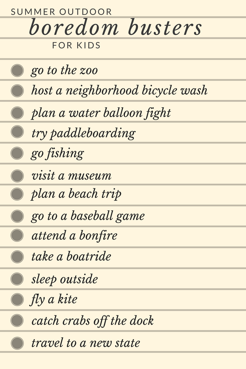 I Love You More Than Carrots: 30 Summer Boredom Busters for Kids ...