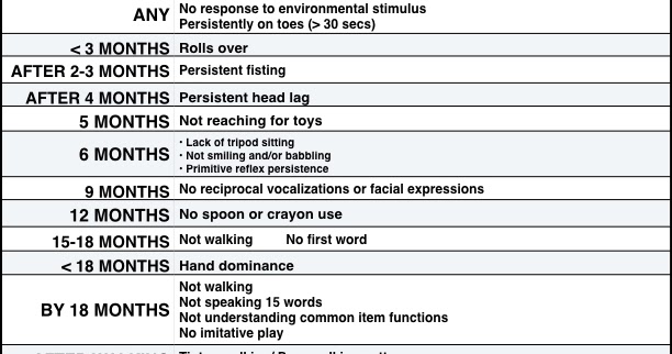 HealthCareHacker: PEDIATRIC DEVELOPMENTAL WARNING SIGNS
