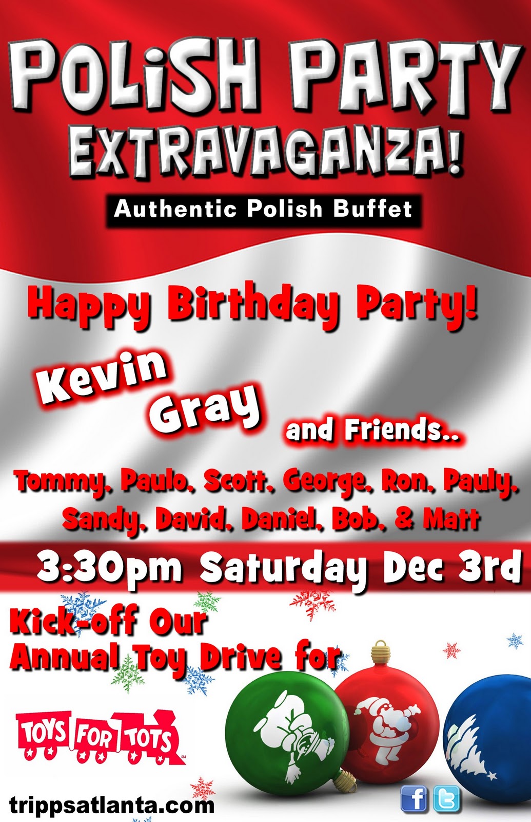 Tripps Bar Atlanta: Polish Party! Great Authentic Polish Buffet! Happy ...