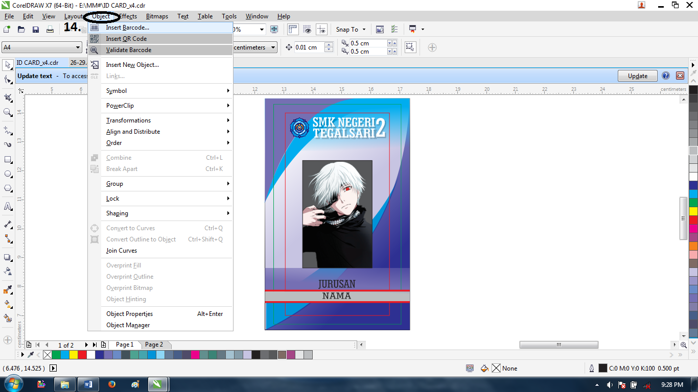 One For All: Tutorial Membuat ID Card Corel Draw X7