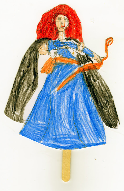 Princess Sarah's Art: Brave stick puppets