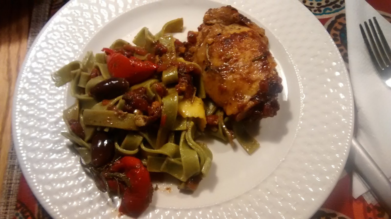 The Brainy Gourmet: Chicken Palermo with Cherry Peppers and Kalamata Olives