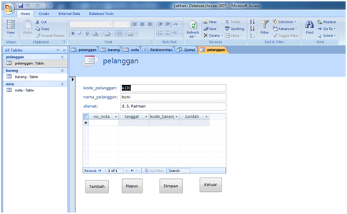 Tutorial Membuat Aplikasi Database Sederhana Dengan Ms. Access: Membuat Software Database Sederhana
