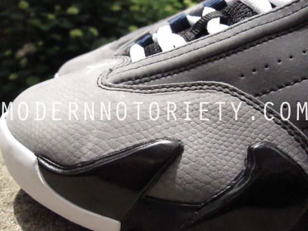Jets Only: Air Jordan 14: Light Graphite/Midnight Navy-Black