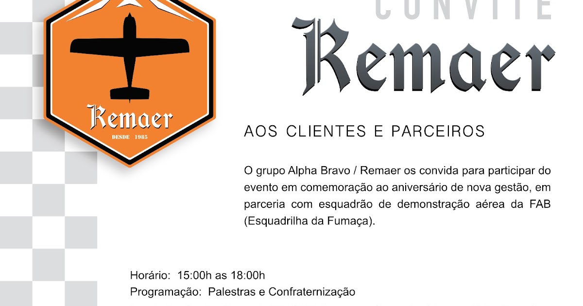 AVENTUREIRO DO AR: Convite REMAER.