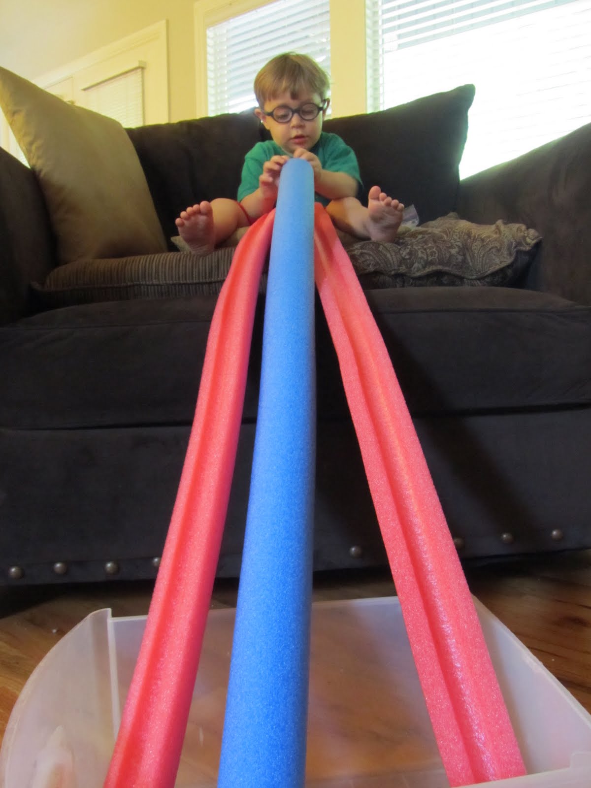Early Intervention News: Pool Noodle Fun on Dry Land