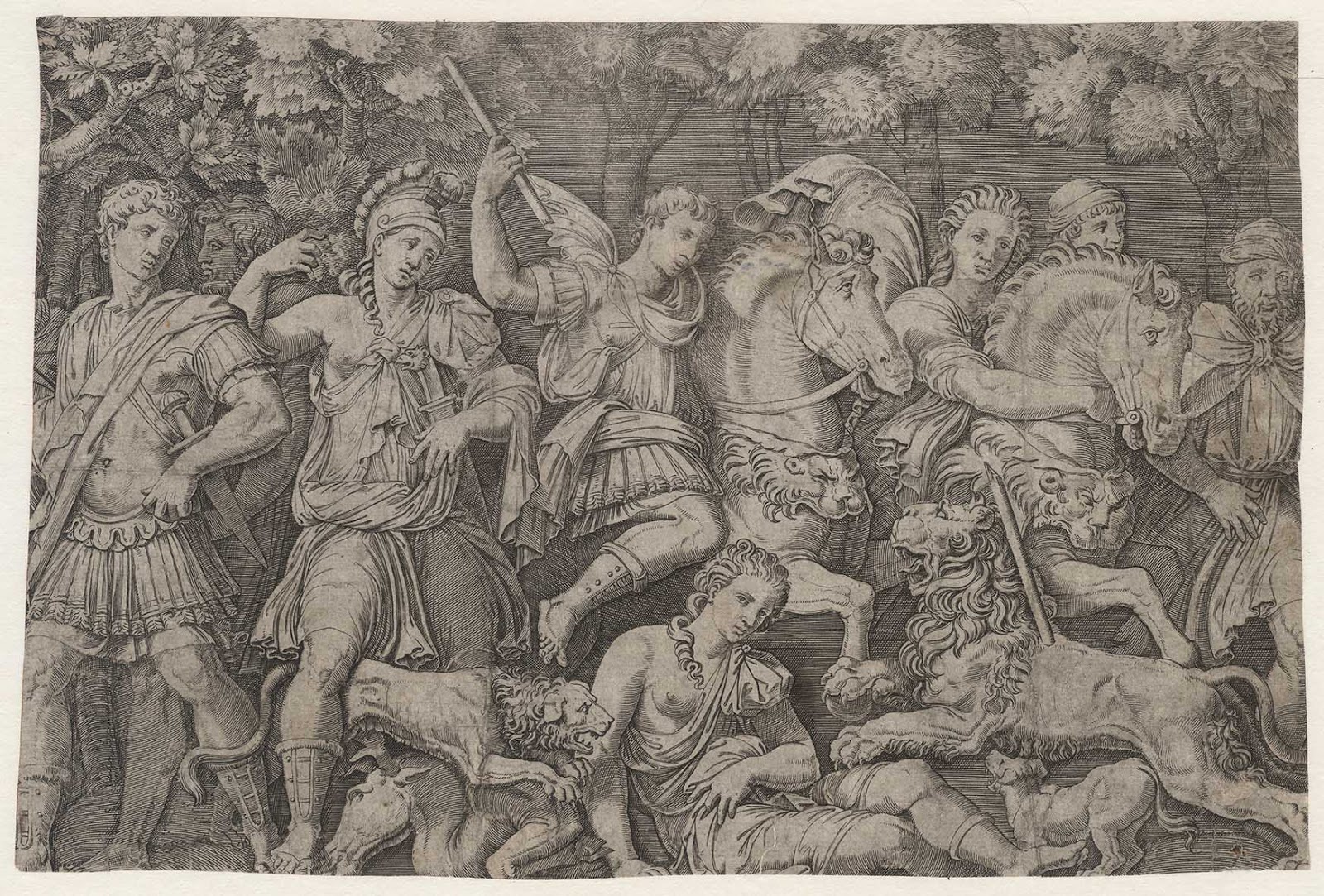 Prints and Principles: Marcantonio Raimondi's engraving, “The Lion Hunt ...