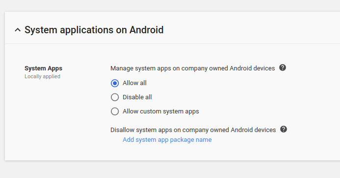 Manage system apps on company-owned Android devices - MR PRINT DRIVE