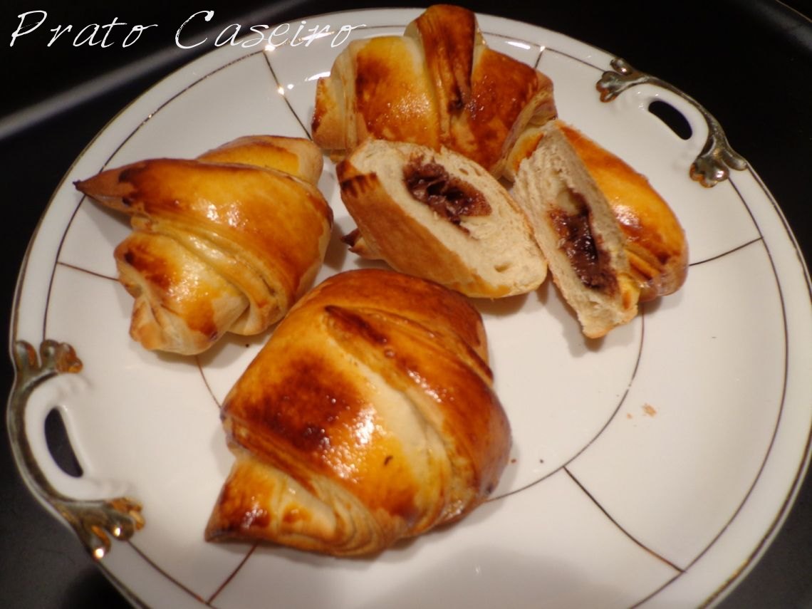 Prato Caseiro: Croissants recheados com chocolate e uma parceria