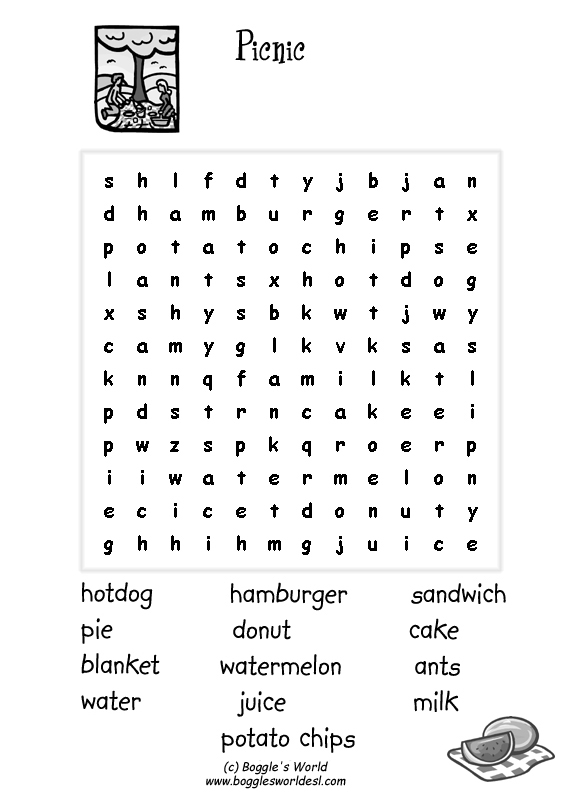 Sopas de letras de alimentos - Imagui