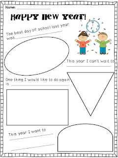 For the Love of First Grade: Let's Celebrate with a Happy New Year Freebie!