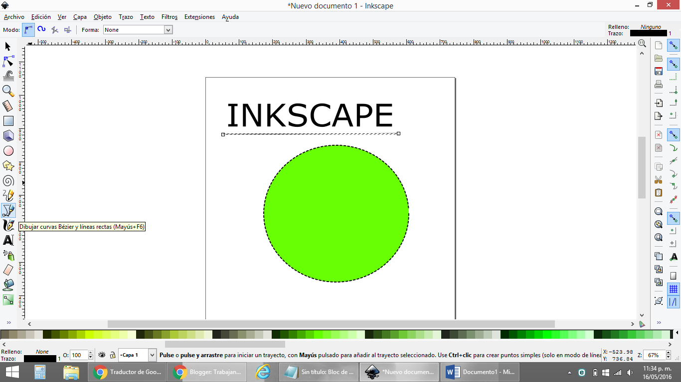 Trabajando con inkscape: TEXTO SIGUIENDO TRAYECTO Y DISTORSIÓN