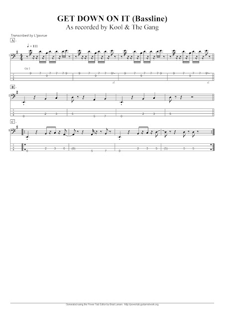 Bass transcriptions: Bass lines (1)