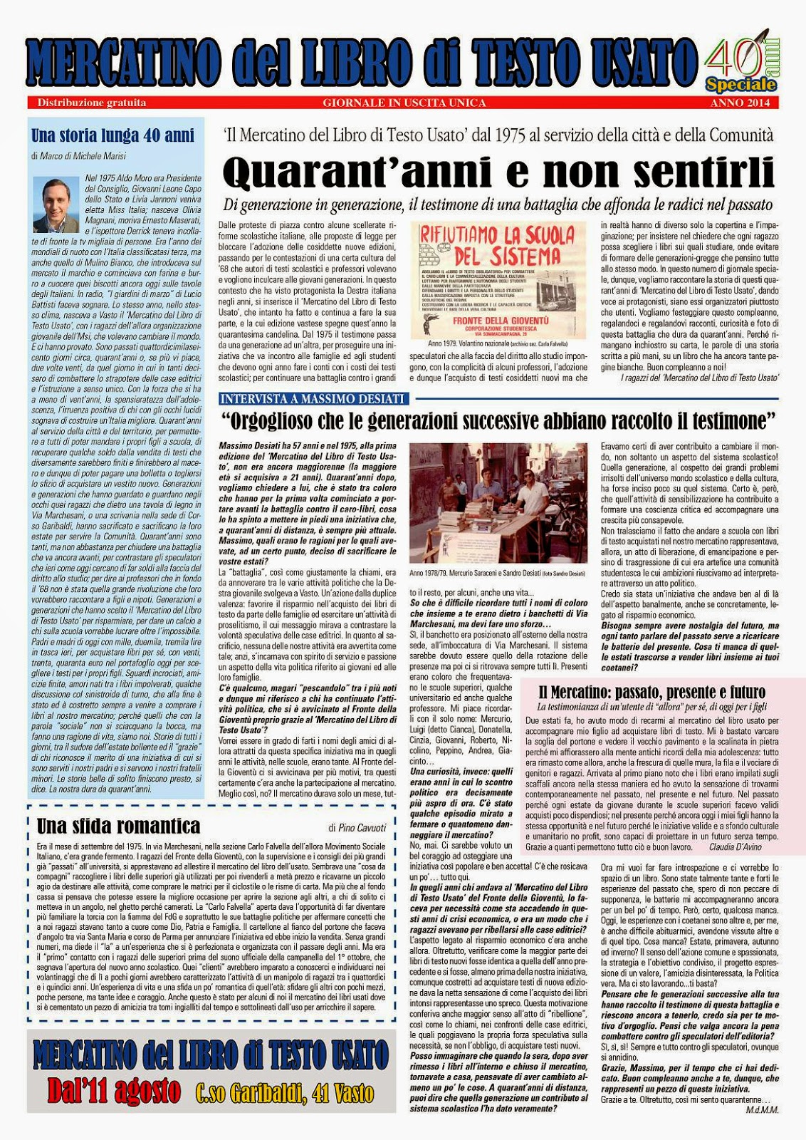 NoiVastesi: Mercatino del libro di testo usato: dopo 40 anni, pronti ...