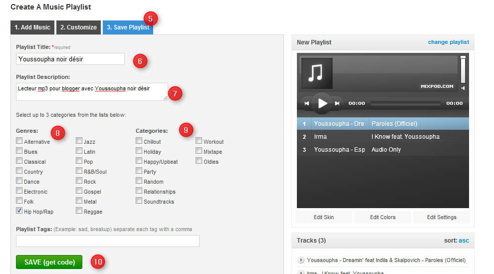 Ajouter un lecteur mp3 sur Blogger | Blogger au bout du doigt