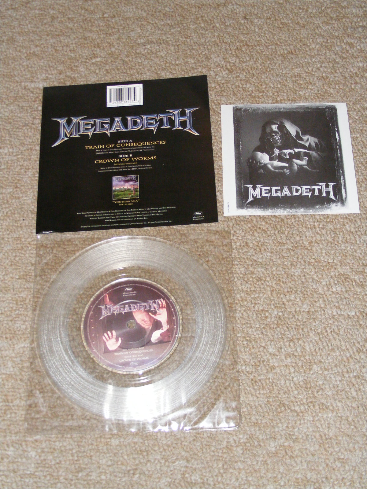 Vinilos / Vinyl: MEGADETH - (7" Single Clear Vinyl) Train of Consequences