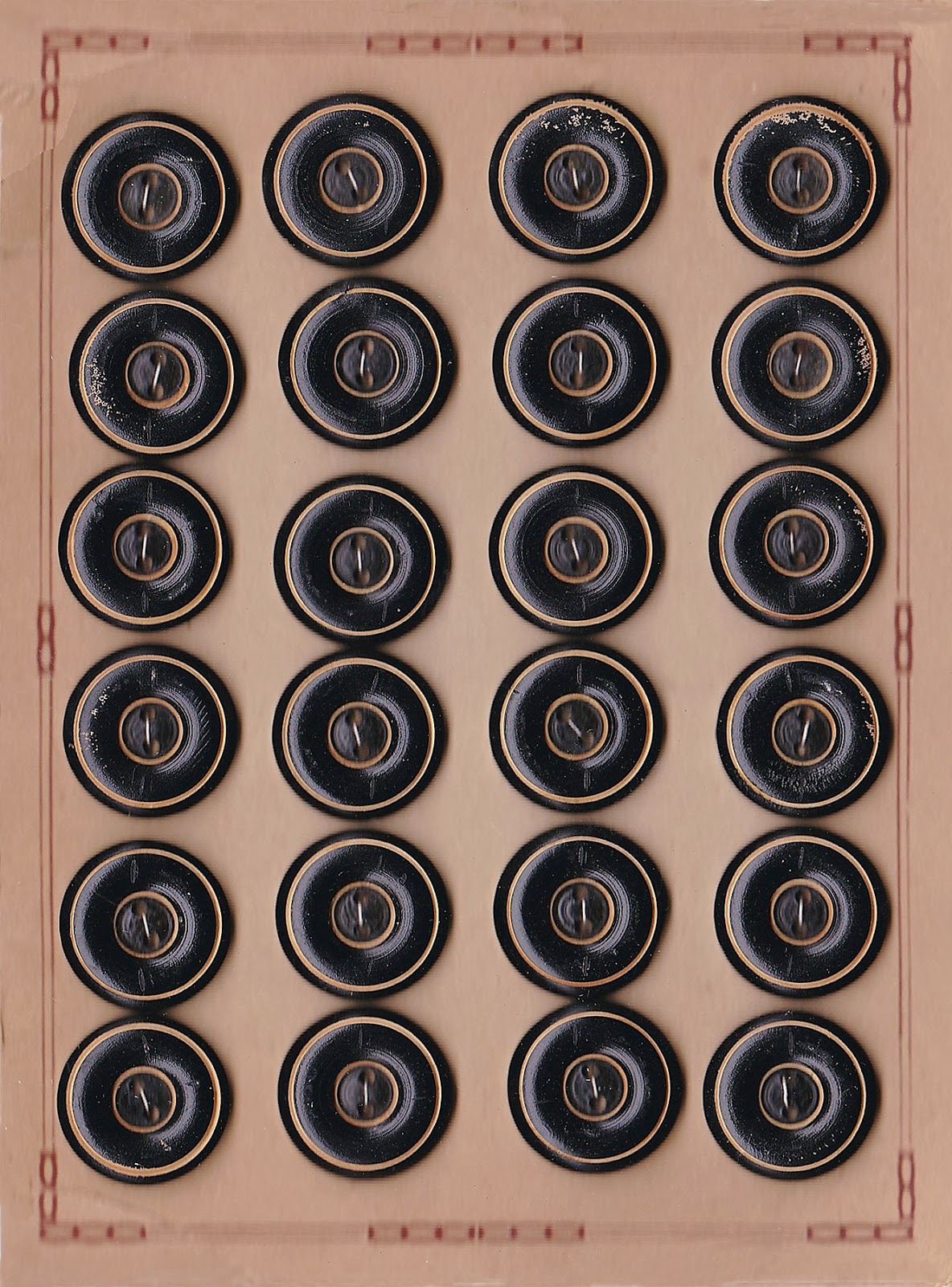 Vintage button card—Friday Vintage Freebie | Paperesse