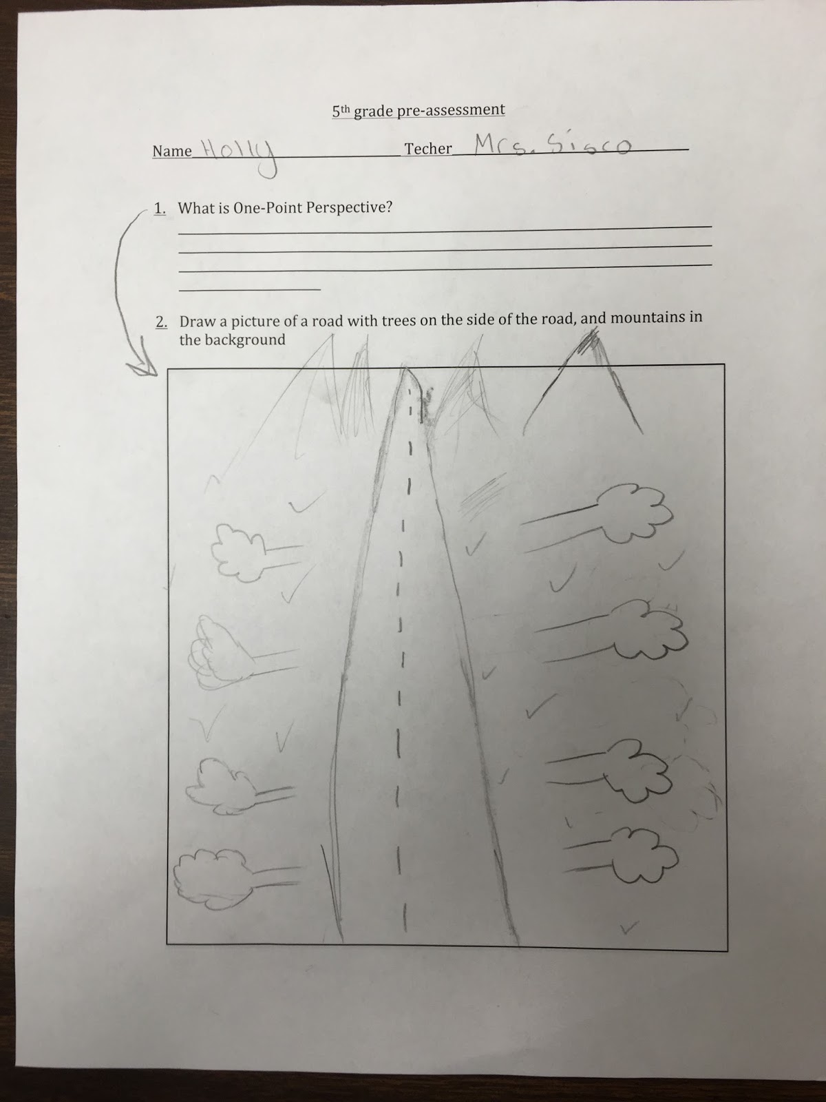 Elements of the Art Room: 5th grade One Point Perspective Landscapes
