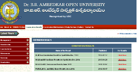 Ambedkar Open University Results