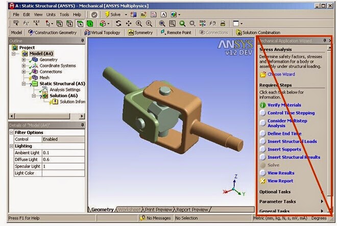 CADFamily.com: ANSYS Mechanical application-General Preprocessing