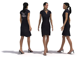 Example pose 3D - modelling, texturing, rendering, animation tutorial