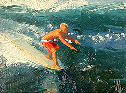 Ken Auster. Making a painting