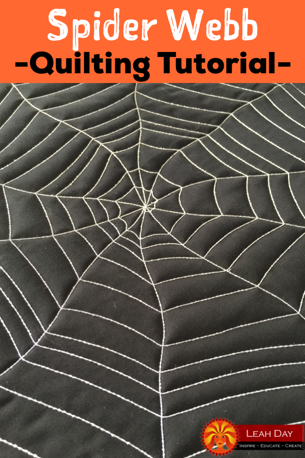 Let's Quilt a Spooky Spider Web! | Free Motion Quilting Project with ...