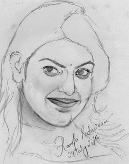 Pencil Sketch of Kajal Agarwal