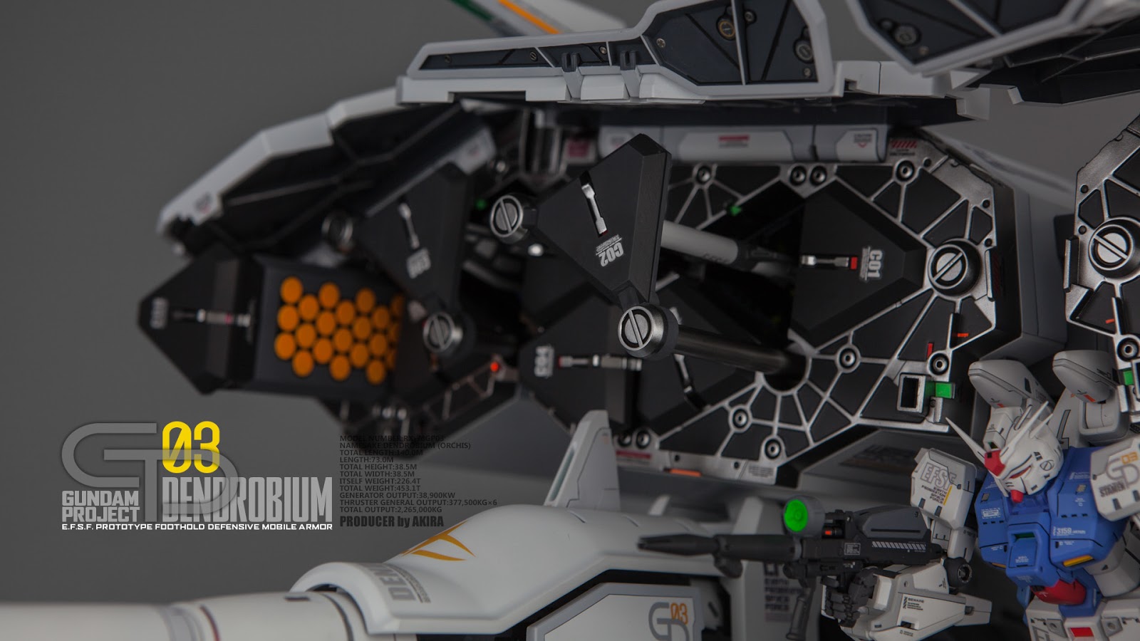 Custom Build: HGUC 1/144 RX-78 GP03 Gundam GP03 Dendrobium + LED